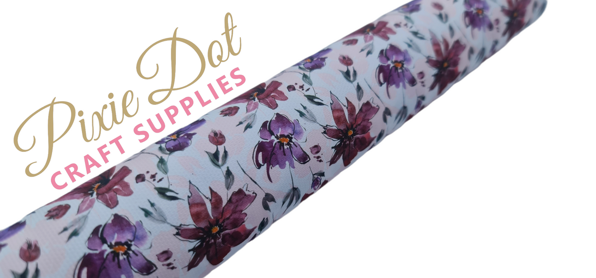 Purple Floral – Pixie Dot Craft Supplies