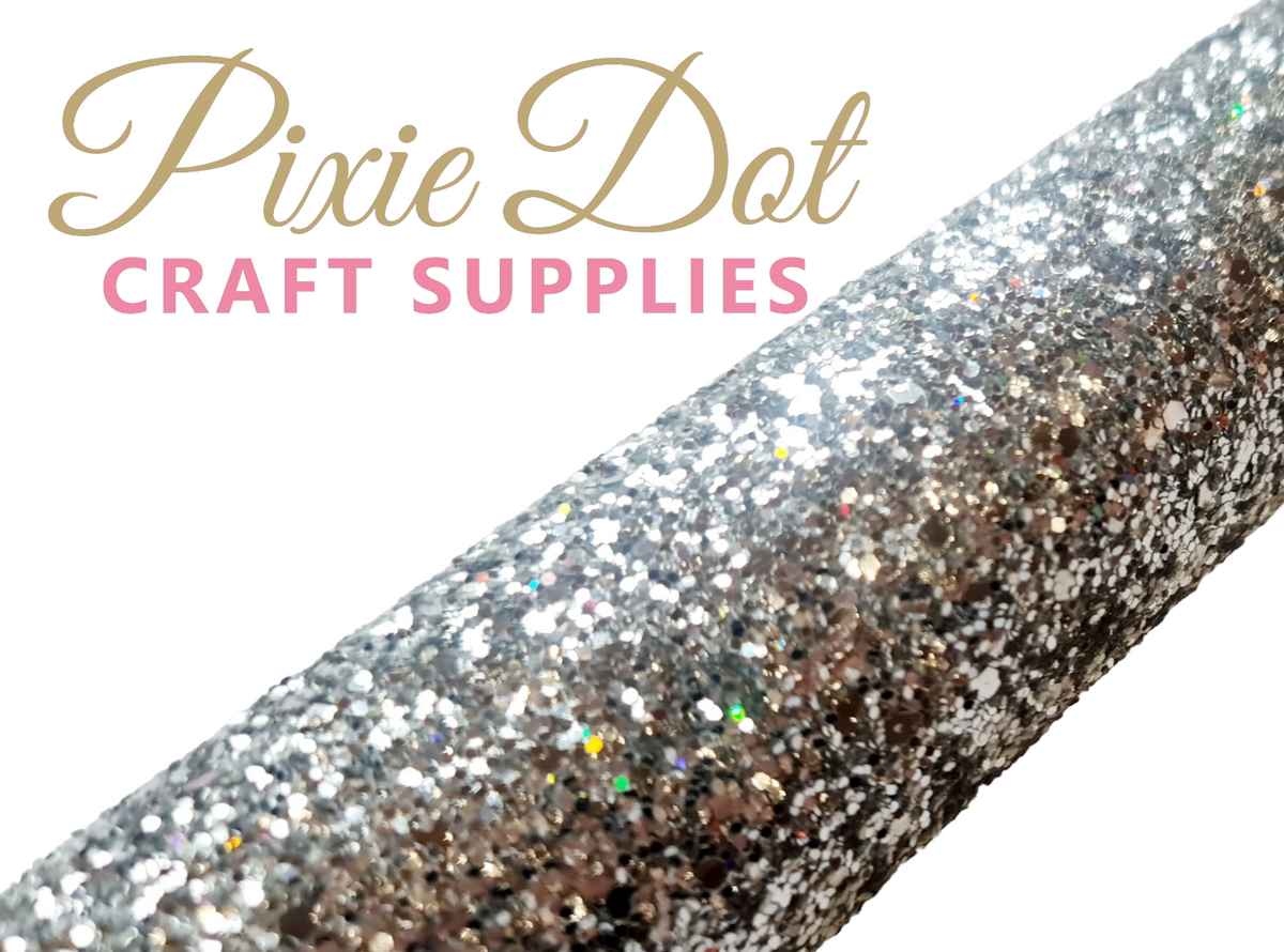 Luxury Silver Chunky Glitter Fabric – Pixie Dot Craft Supplies