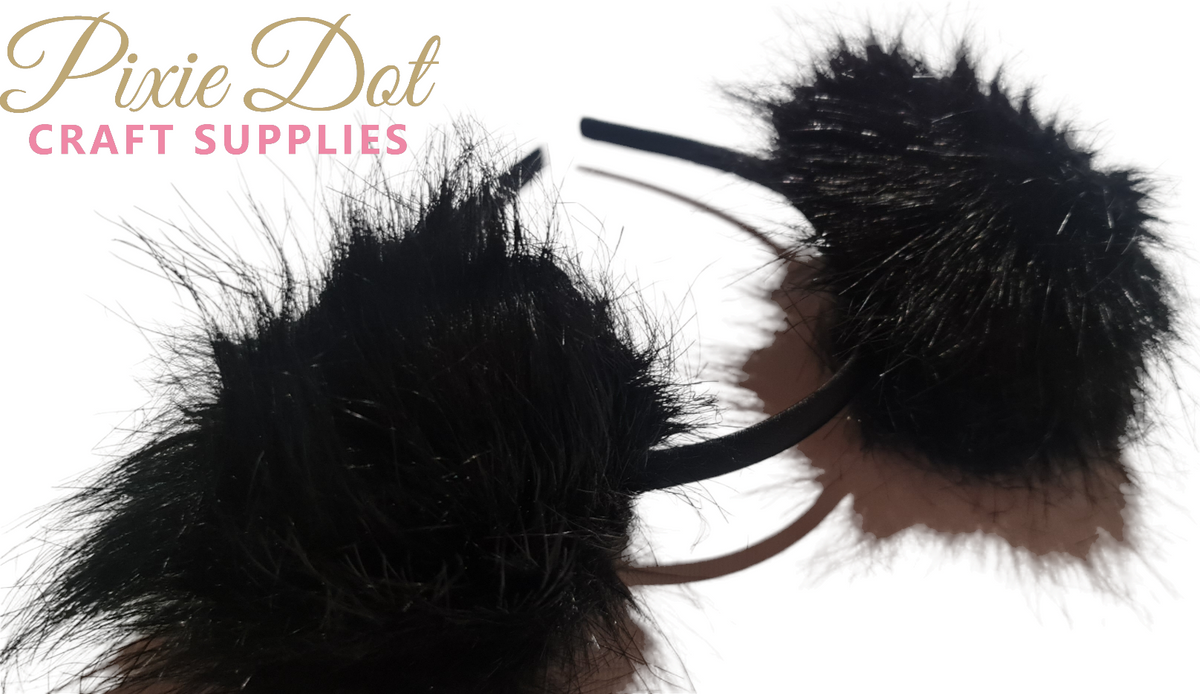 Faux Fur Large Pom Poms – Pixie Dot Craft Supplies