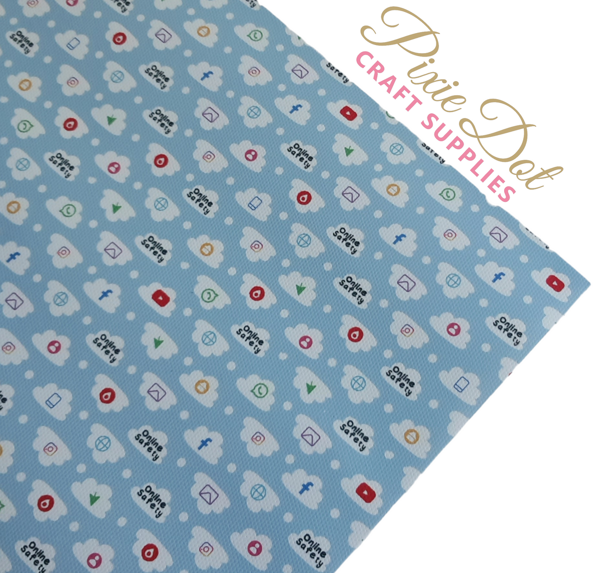 Online Safety Printed Fabric – Pixie Dot Craft Supplies