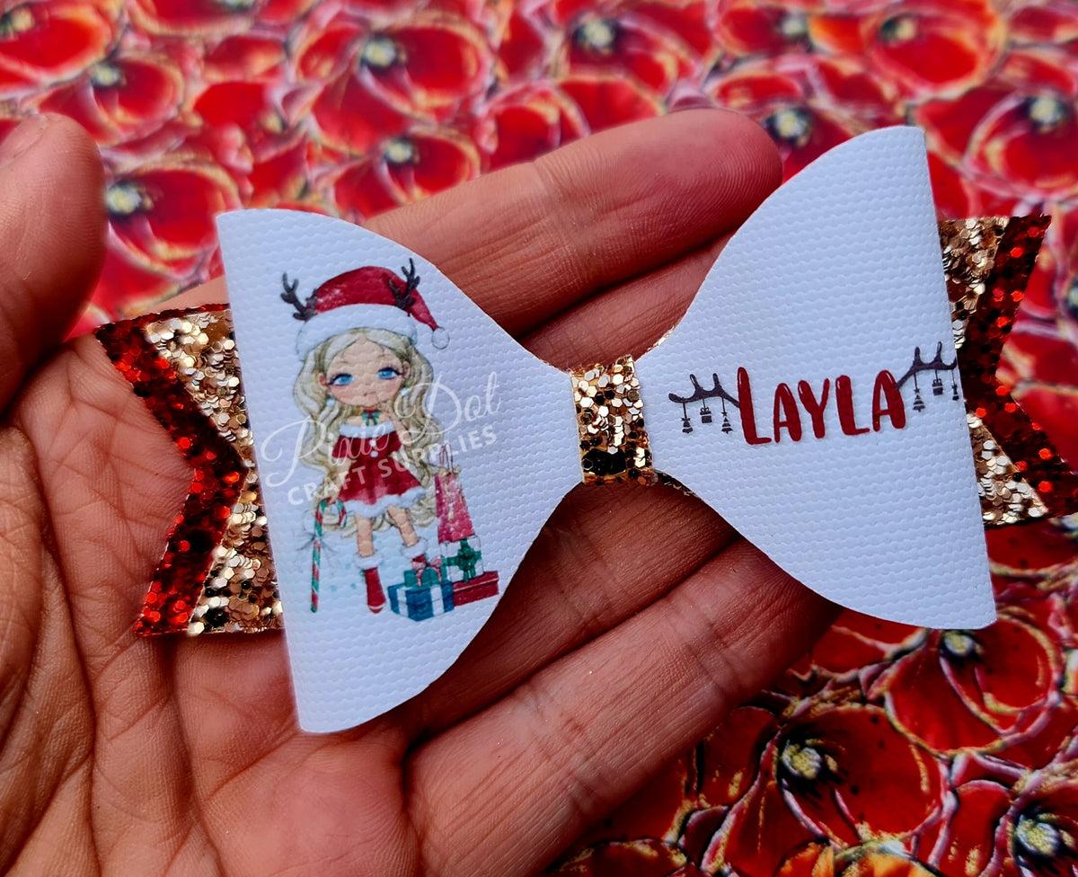 Custom Christmas Girl Loops (5 names per sheet) – Pixie Dot Craft Supplies