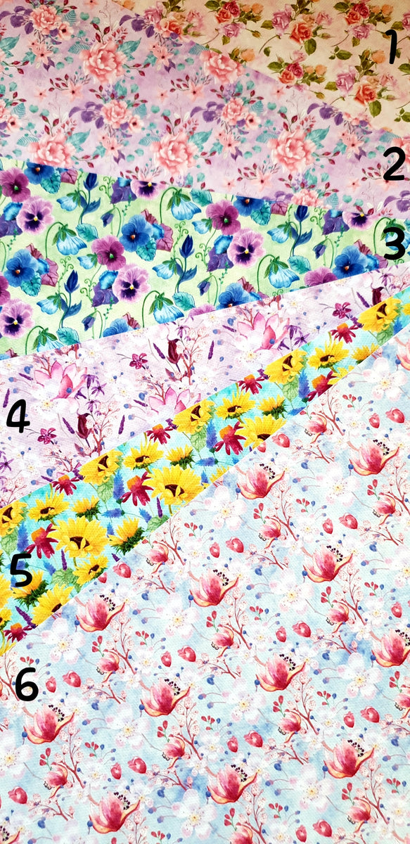 Spring Flower Fabric Collection 2228 20cm x 28cm – Pixie Dot Craft Supplies