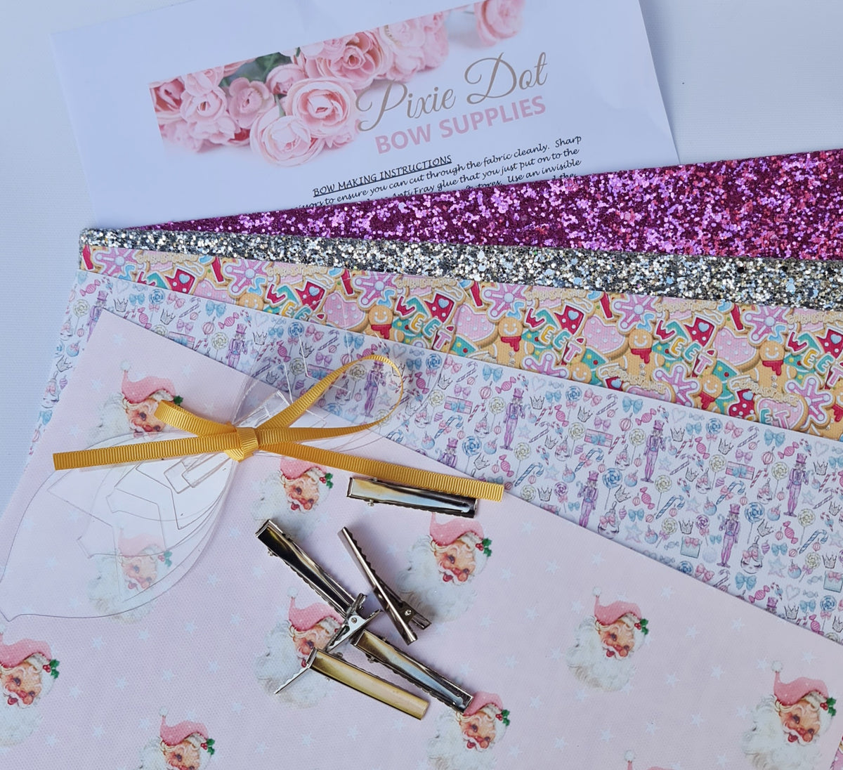 Pixie Dottie Pink Christmas Bow Making Starter Kit – Pixie Dot Craft ...