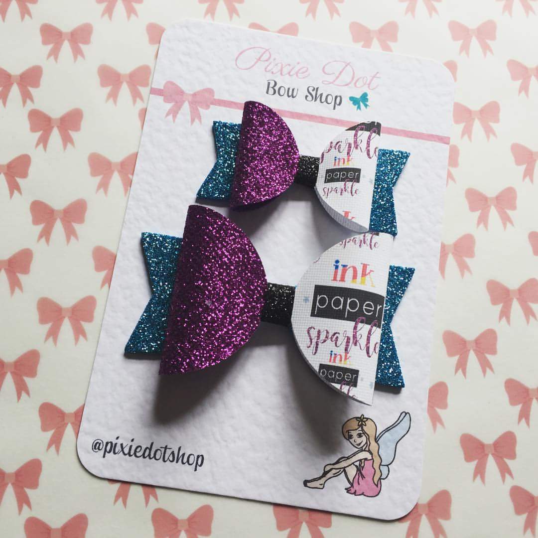 Logo printed on to bow fabric (A4) – Pixie Dot Craft Supplies
