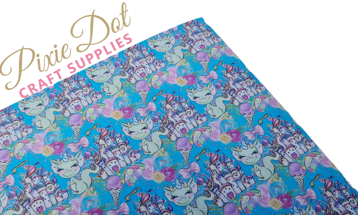 Dragon Castle Printed fabric – Pixie Dot Craft Supplies