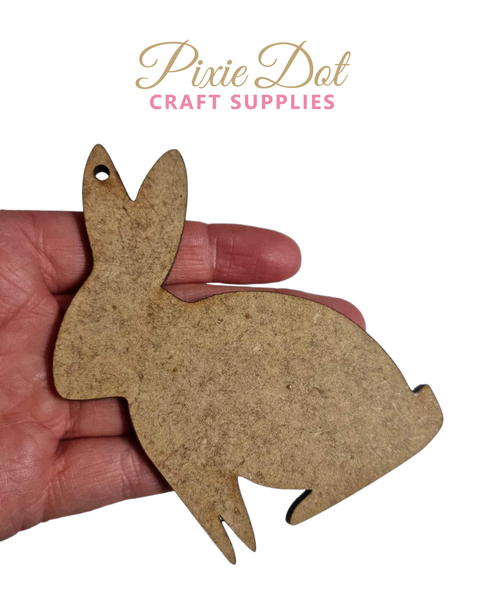 MDF Side Bunny (with hole) – Pixie Dot Craft Supplies