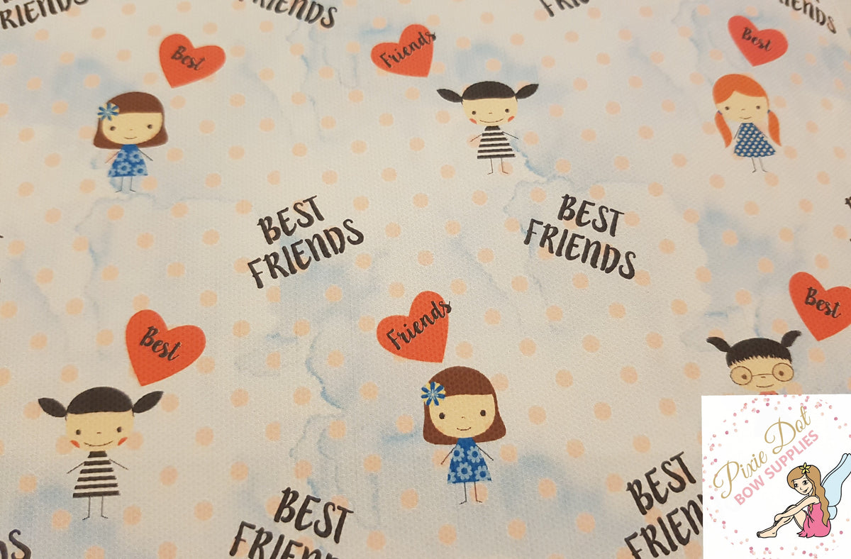 A4 Best Friends Girls Fabric – Pixie Dot Craft Supplies